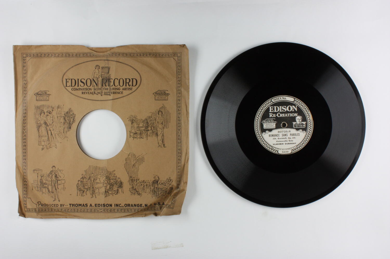 Disc Recording - Edison, Double-Sided, 'Canzonetta' & 'Romance Sans ...
