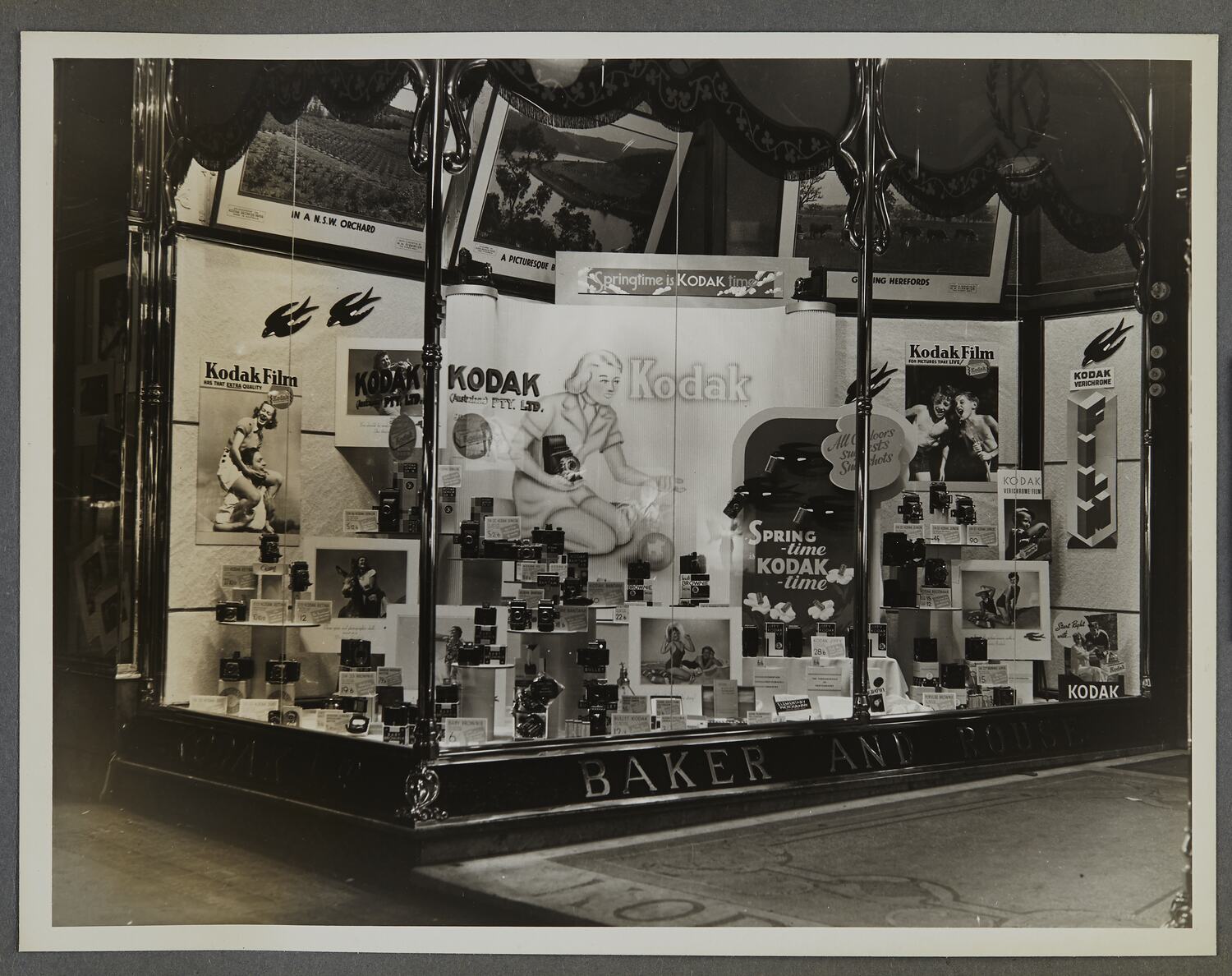 Photograph - Kodak, Shopfront Display, 'Spring Time is Kodak Time ...