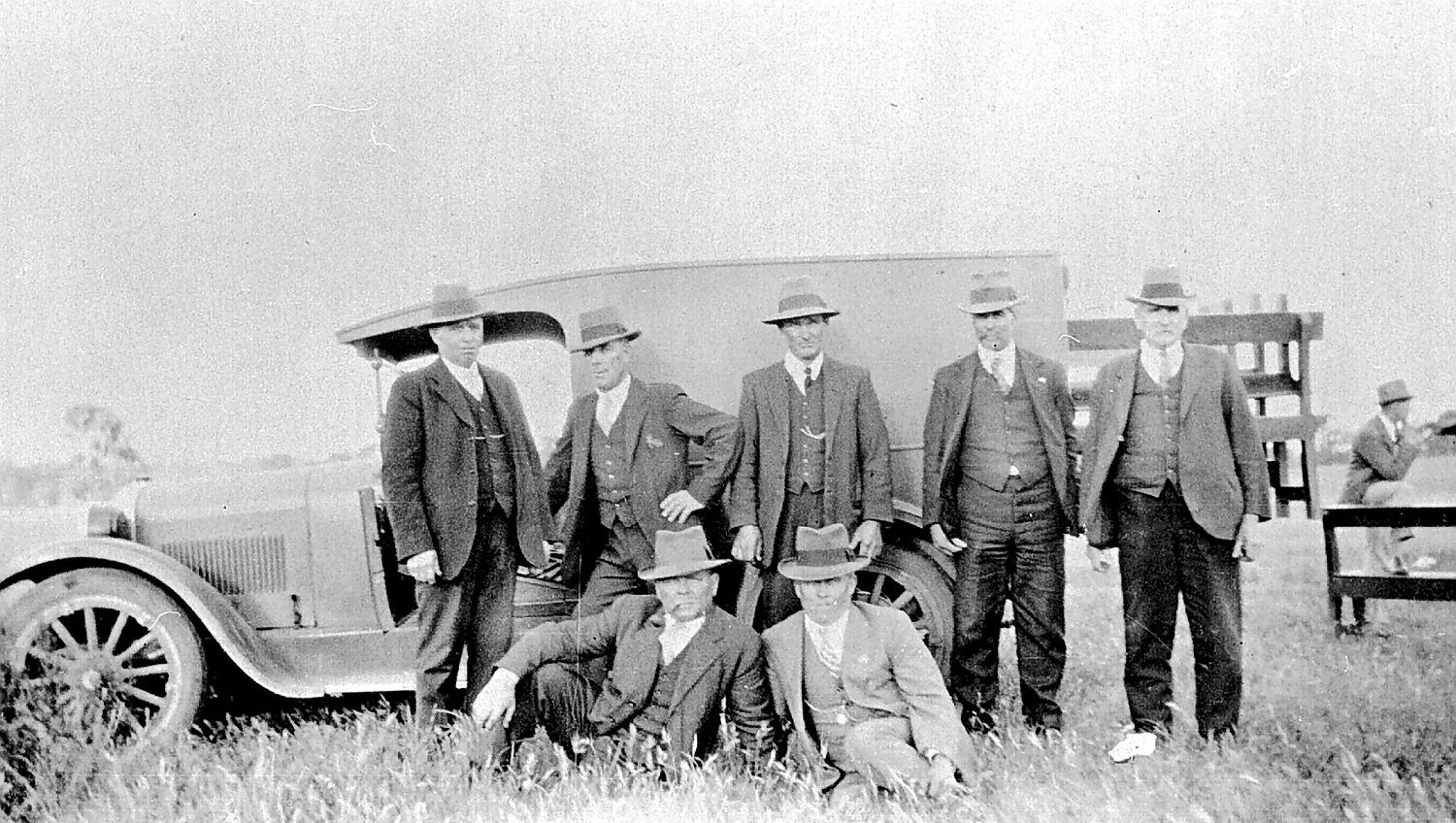 Negative - Members of the Moyston Committee, Moyston, Victoria, circa 1925