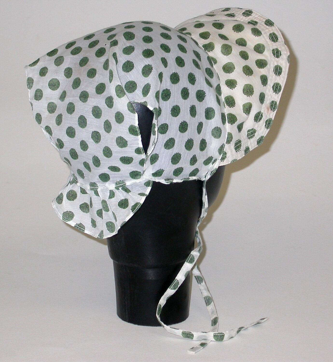 Bonnet - Sun, Dutch Style, Printed Cotton, circa 1950-1960