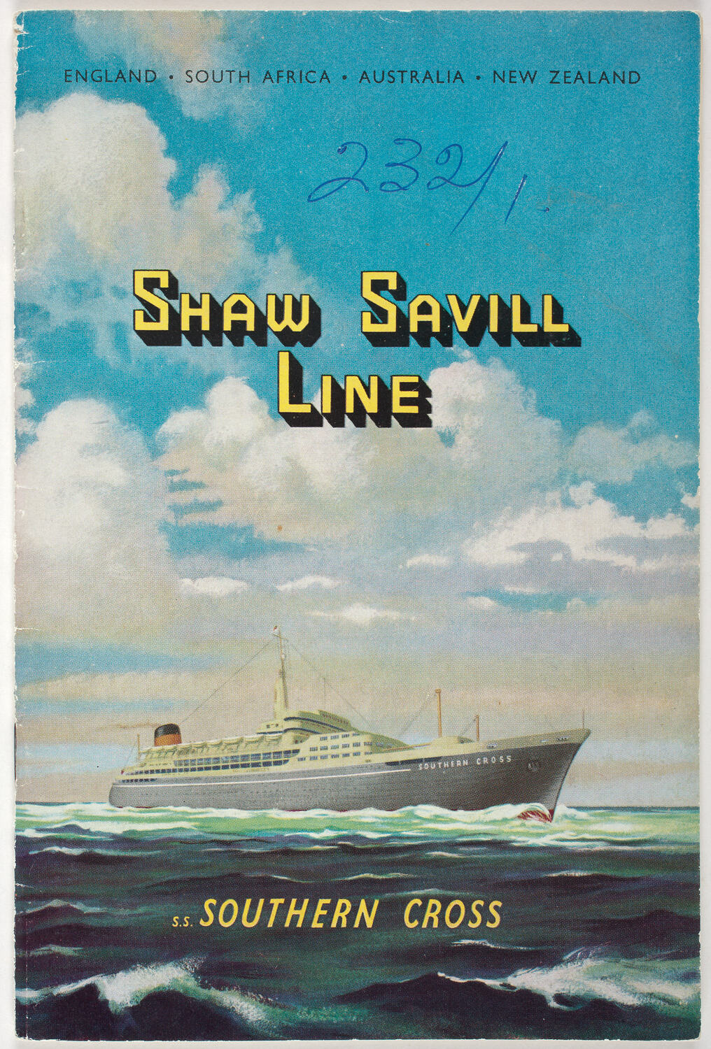 Brochure - SS Southern Cross, Shaw Savill Line, circa 1957
