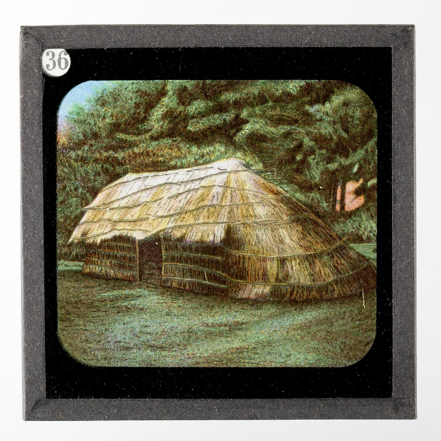 Lantern Slide - African Hut, Life & Work of Dr David Livingstone, circa ...