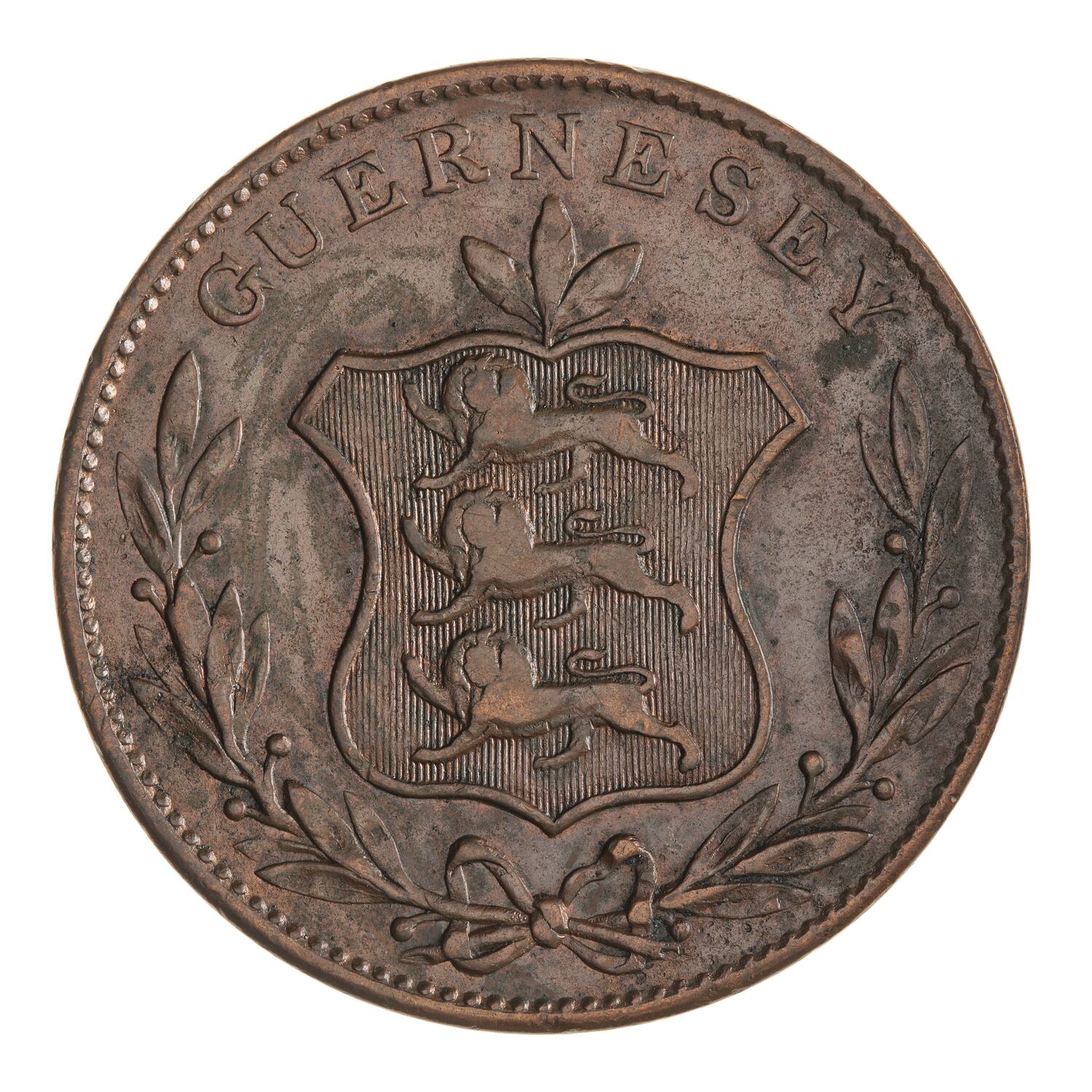 Coin - 8 Doubles, Guernsey, Channel Islands, 1834