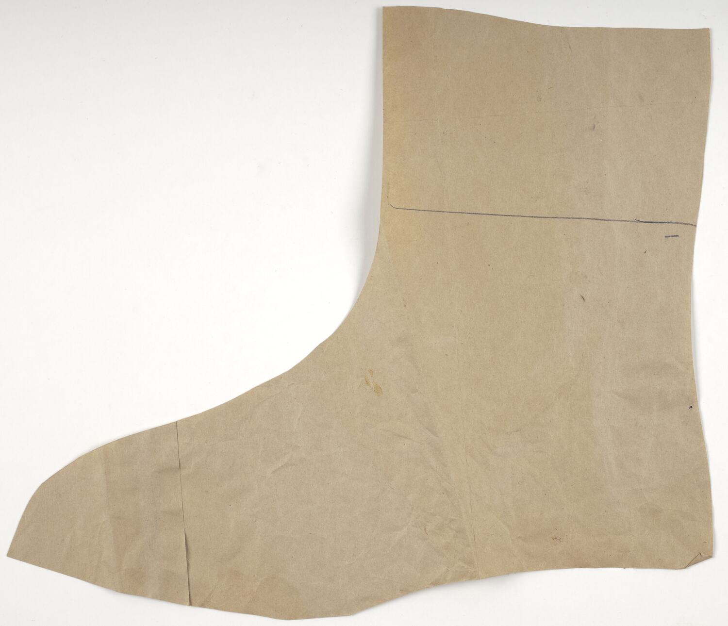 Shoe Pattern Piece, Boot Pattern, 1930s-1970s