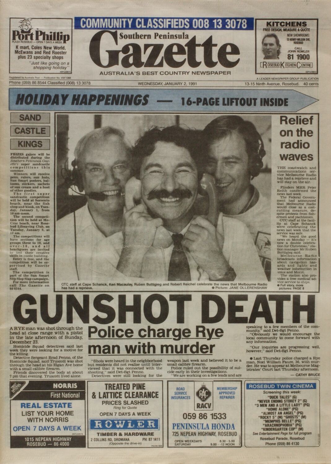 Newspaper - Southern Peninsula Gazette, 2 Jan 1991