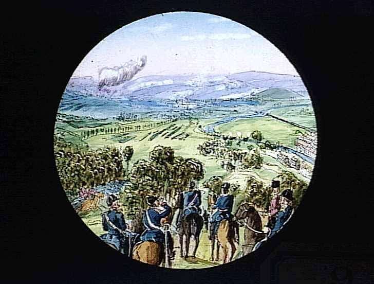 Lantern Slide - Cavalry Observing Landscape at Sedan, Franco-Prussian ...