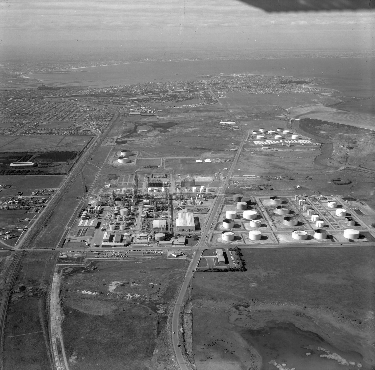 Negative - Aerial View of the Altona Oil Refinery, Victoria, Apr 1961