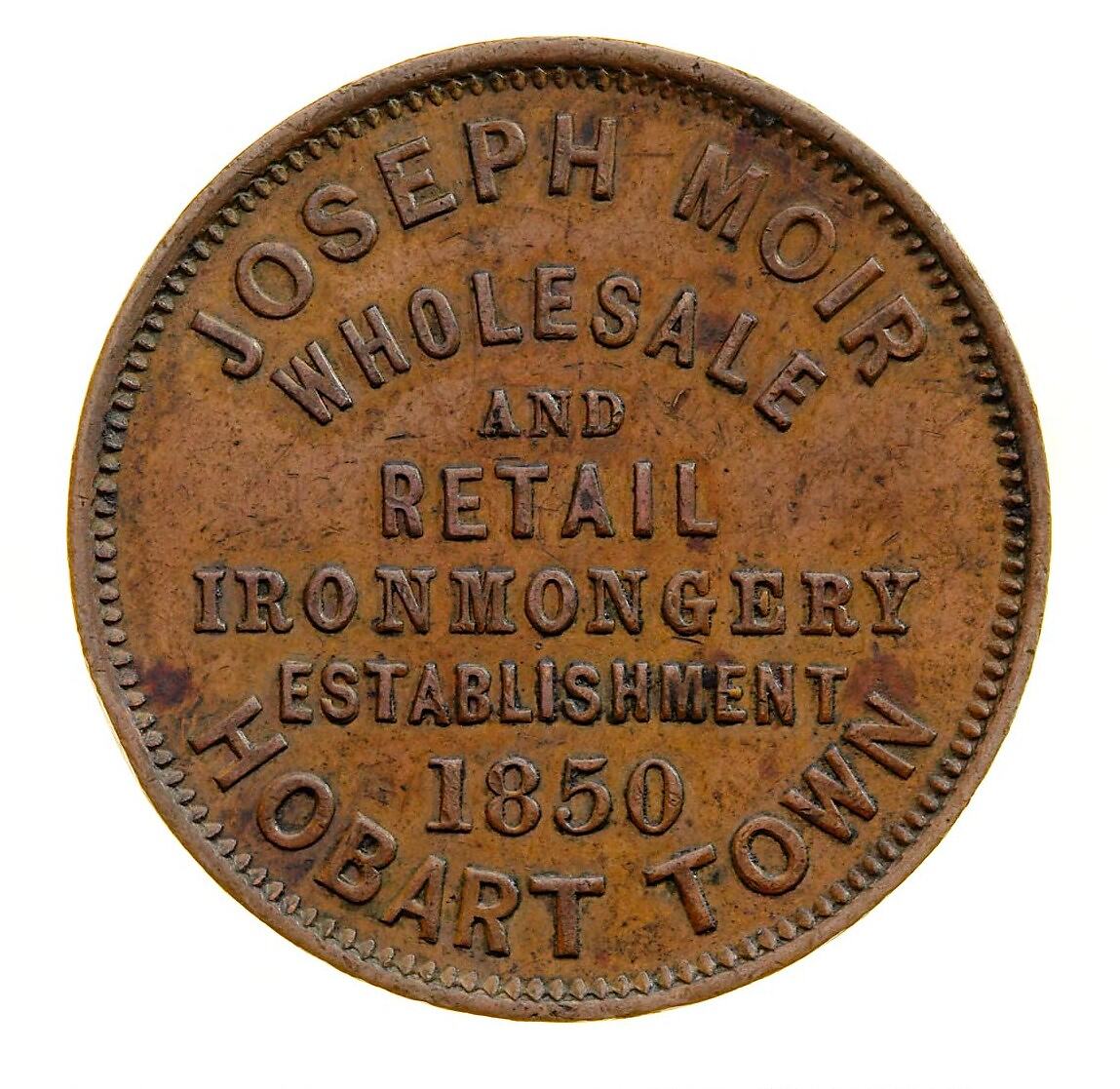 Joseph Moir, Ironmonger (1809-1874)