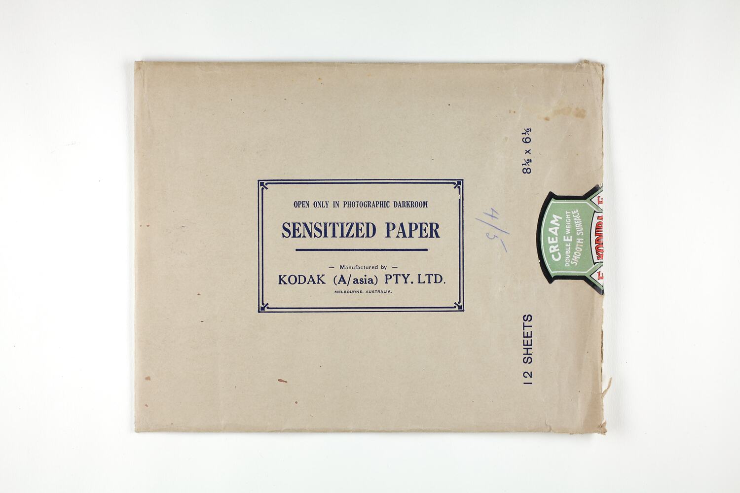 Photographic Paper - Kodak Australasia Pty Ltd, 'Sensitized Paper ...