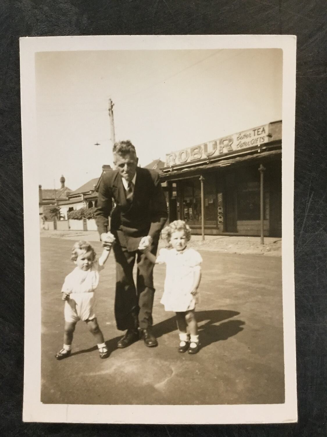 Photograph - Ivor Morgan With Children Kay & James, 1943