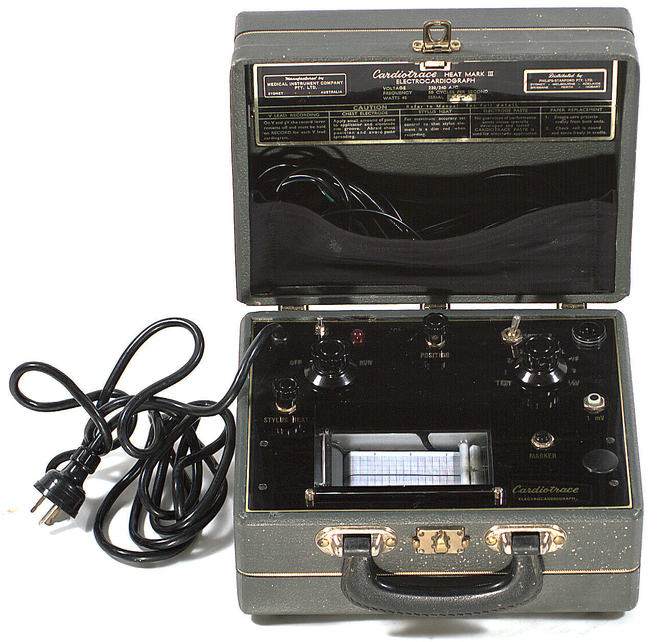 Electrocardiograph Machine - Medical Instrument Co., 'Cardiotrace ...