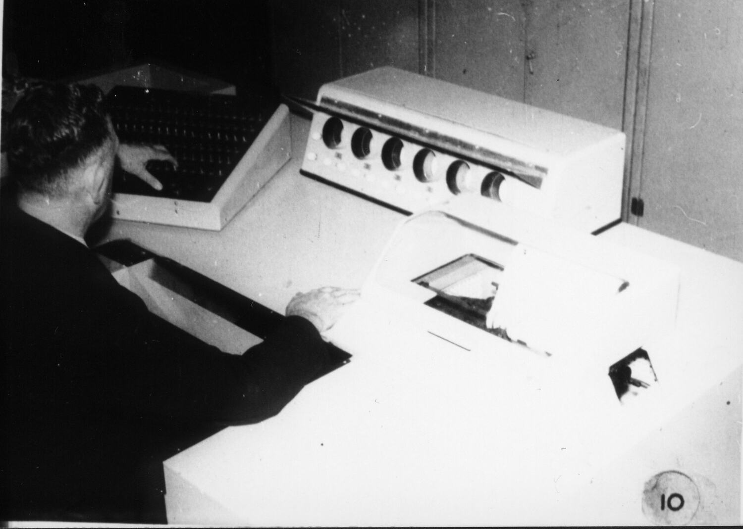 Photograph - CSIRAC Computer, Ernest Palfreyman at Controls, circa 1956