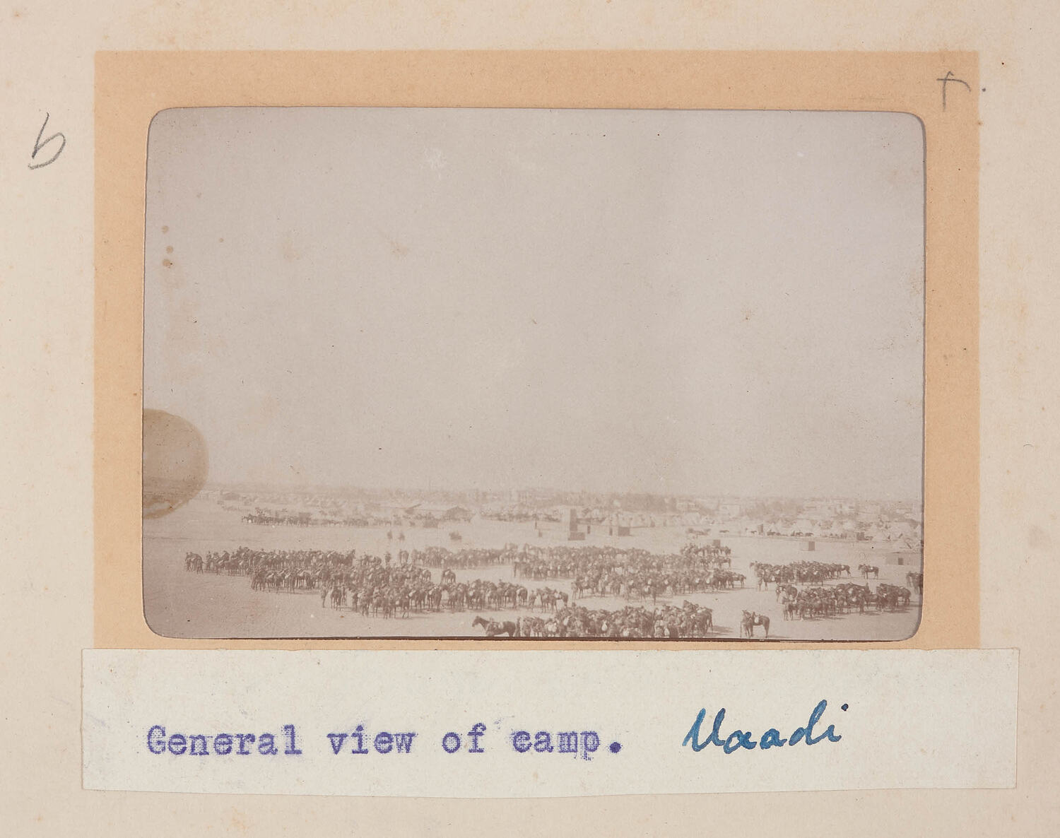 Photograph - 'General View of Camp', Maadi, Egypt, Trooper G.S. Millar ...