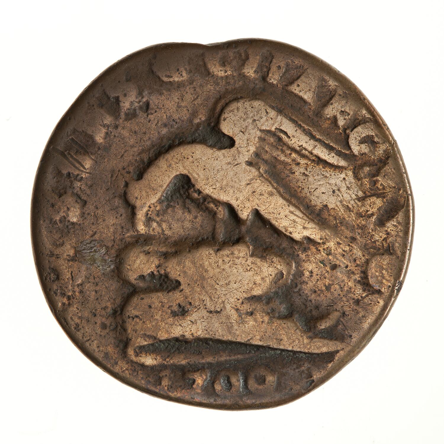 Coin - 1 Penny, Isle of Man, 1709