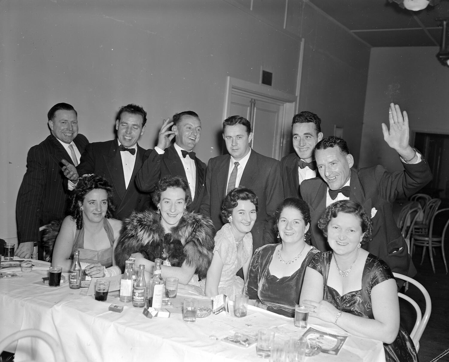 Negative - Shell Co, Group Portrait at Ball, St Kilda, Victoria, Jul 1958