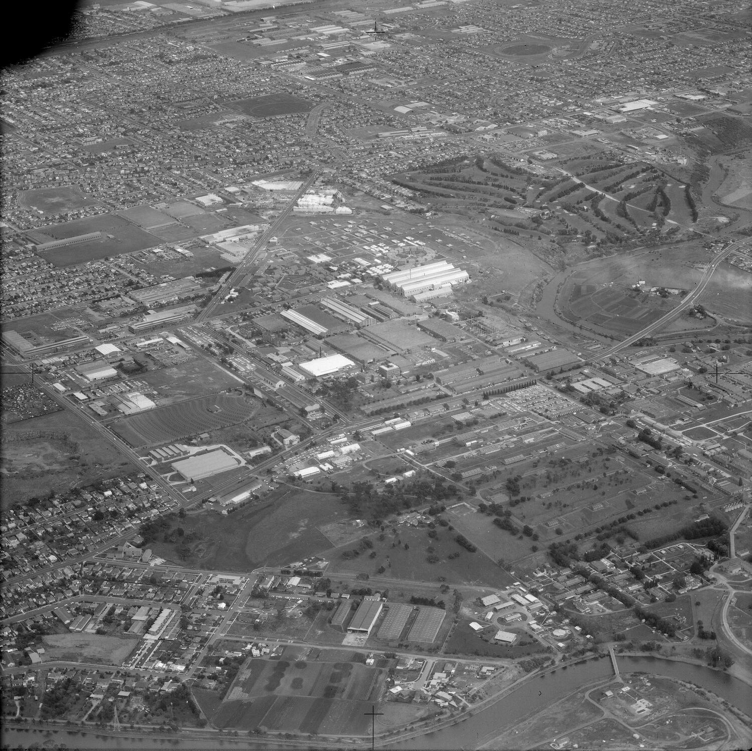 Negative - Aerial View of Maidstone & Maribyrnong, Victoria, 1970-1974