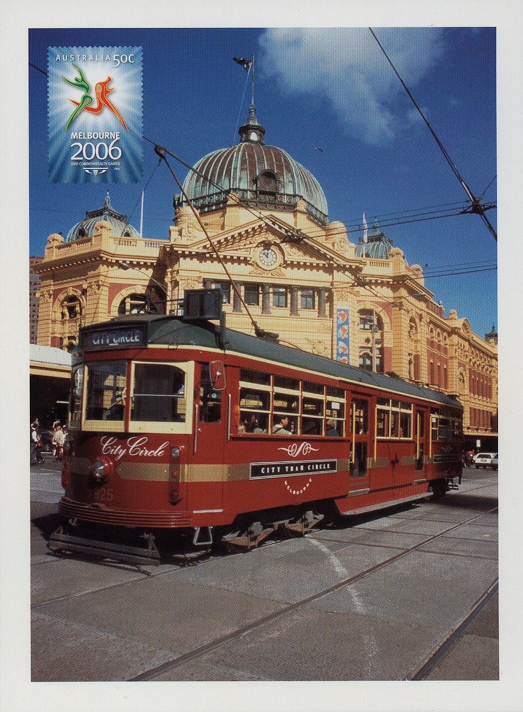 Postcard - 'Tram Passing Flinders Street Station', Melbourne ...