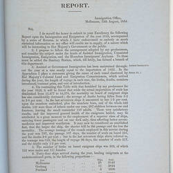 Parliamentary Paper - Immigration, Parliament of Victoria, Colony of ...
