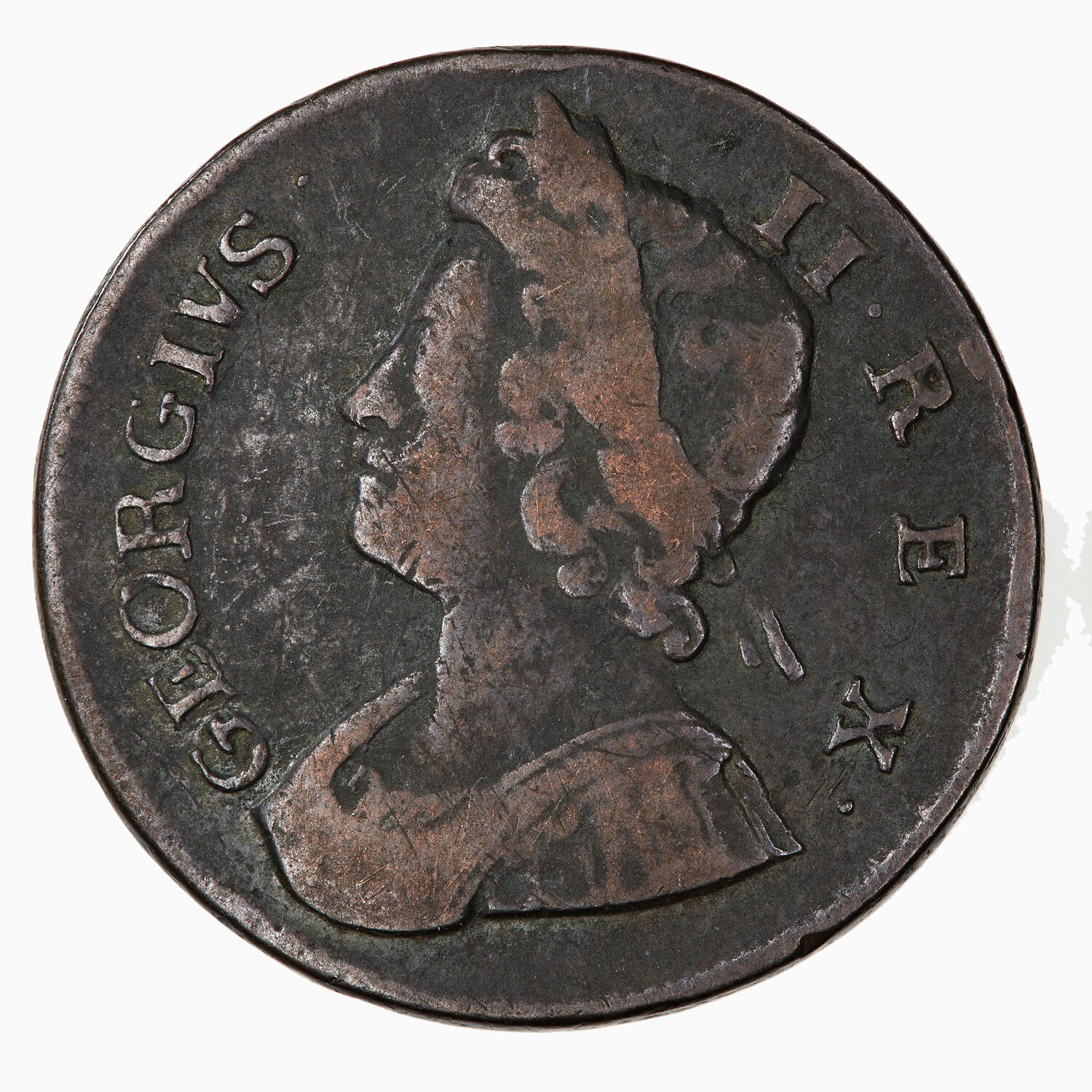 Coin - Halfpenny, George II, Great Britain, 1738