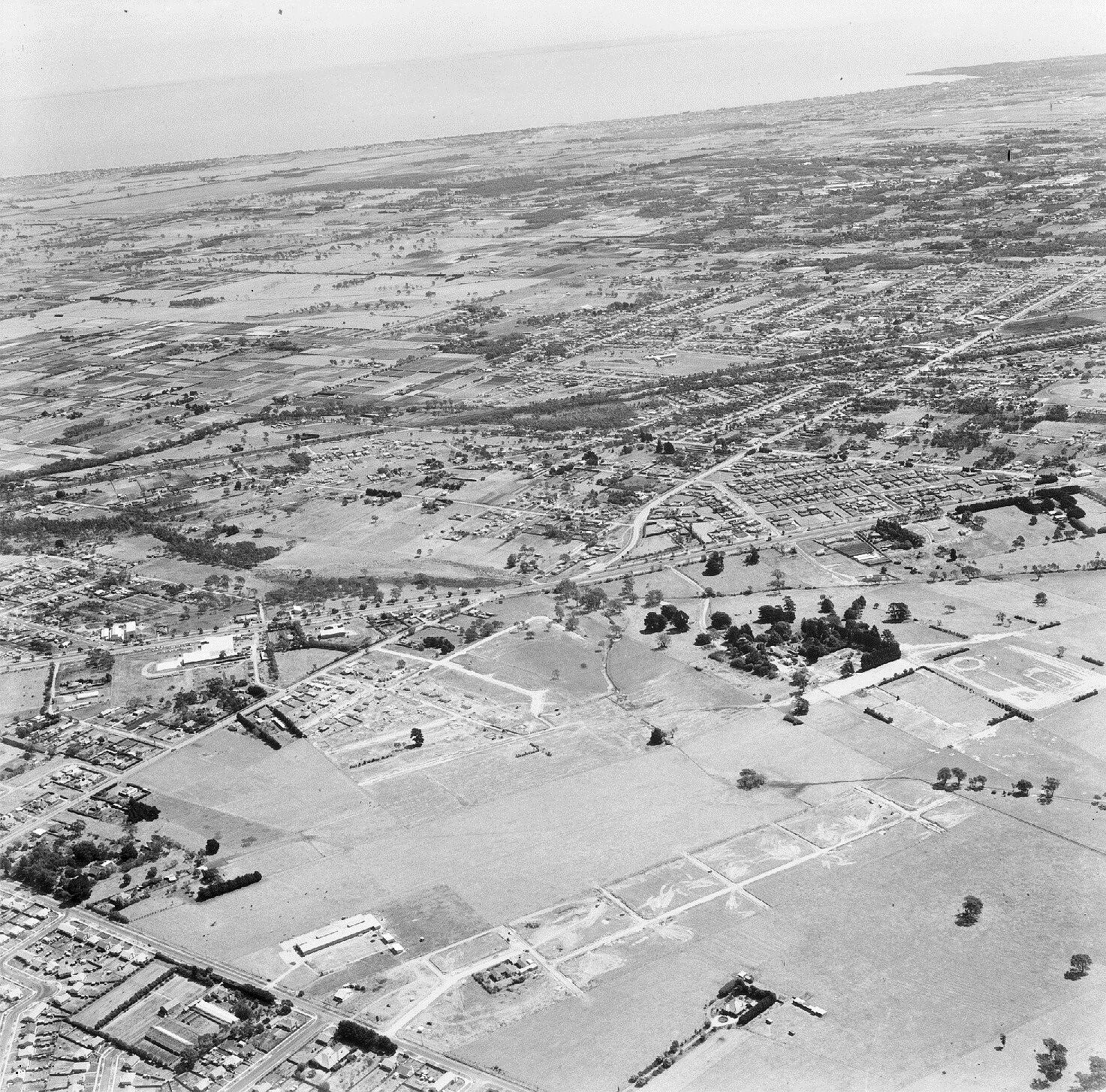 Negative - Aerial View of Noble Park & Springvale, Victoria, circa 1956