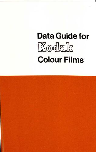 User Guide - Kodak Limited, 'Data Guide for Kodak Colour Films', Dec 1966