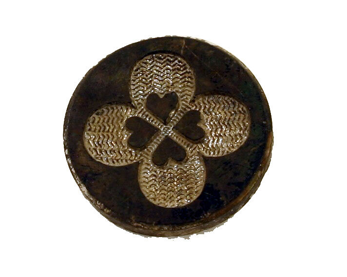 Button - Shamrock Design, circa 1880