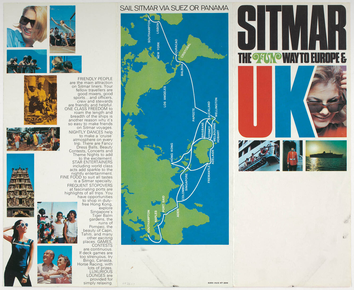 Pamphlet - 'Sitmar the Fun Way to Europe & UK', Sitmar Lines, circa 1969