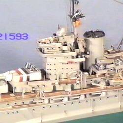 Naval Ship Model - Battleship HMS Warspite, 1915, Model Built 1941