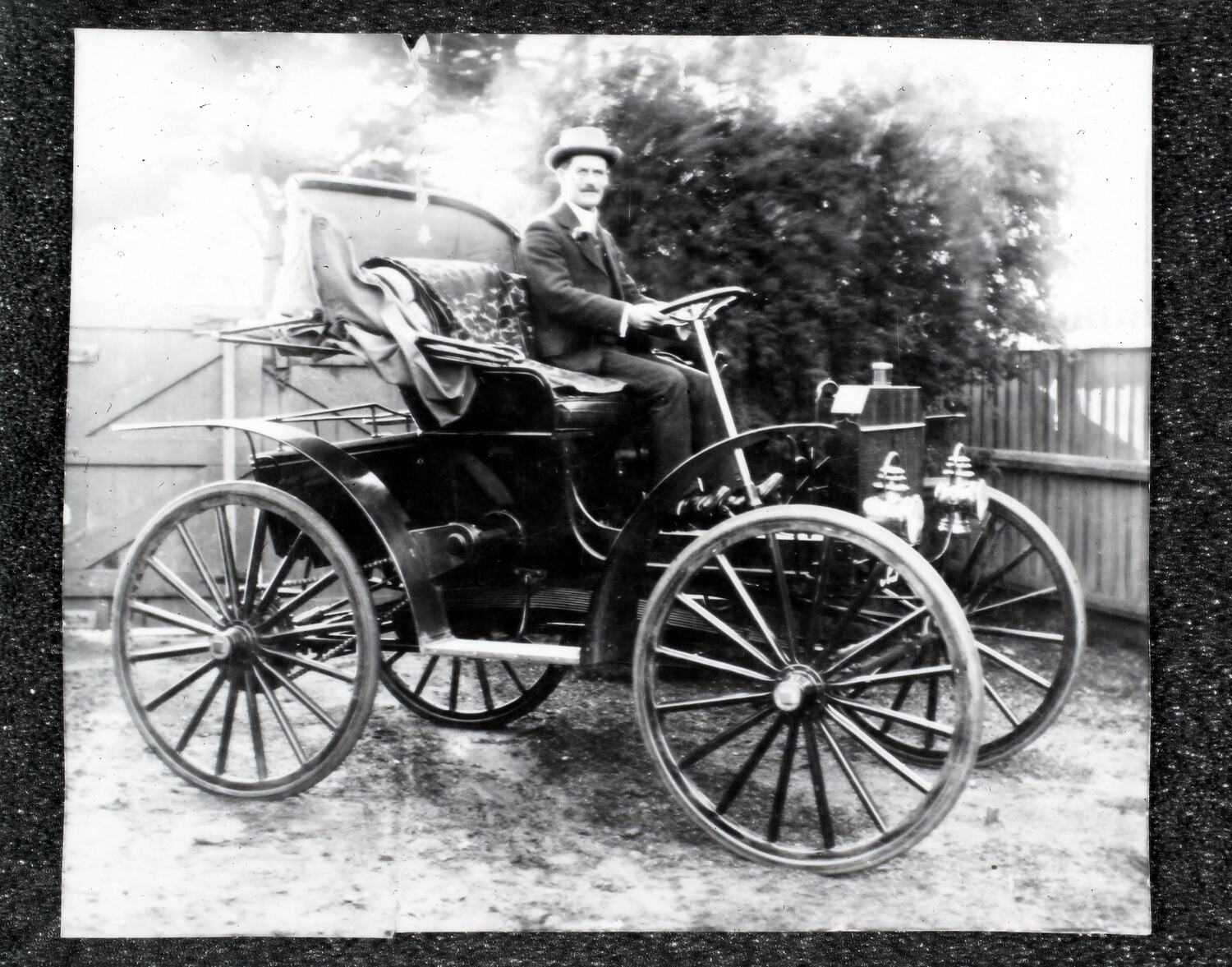 Negative - Thomas M. Arthur & Schacht Motor Buggy, Melbourne, Victoria ...