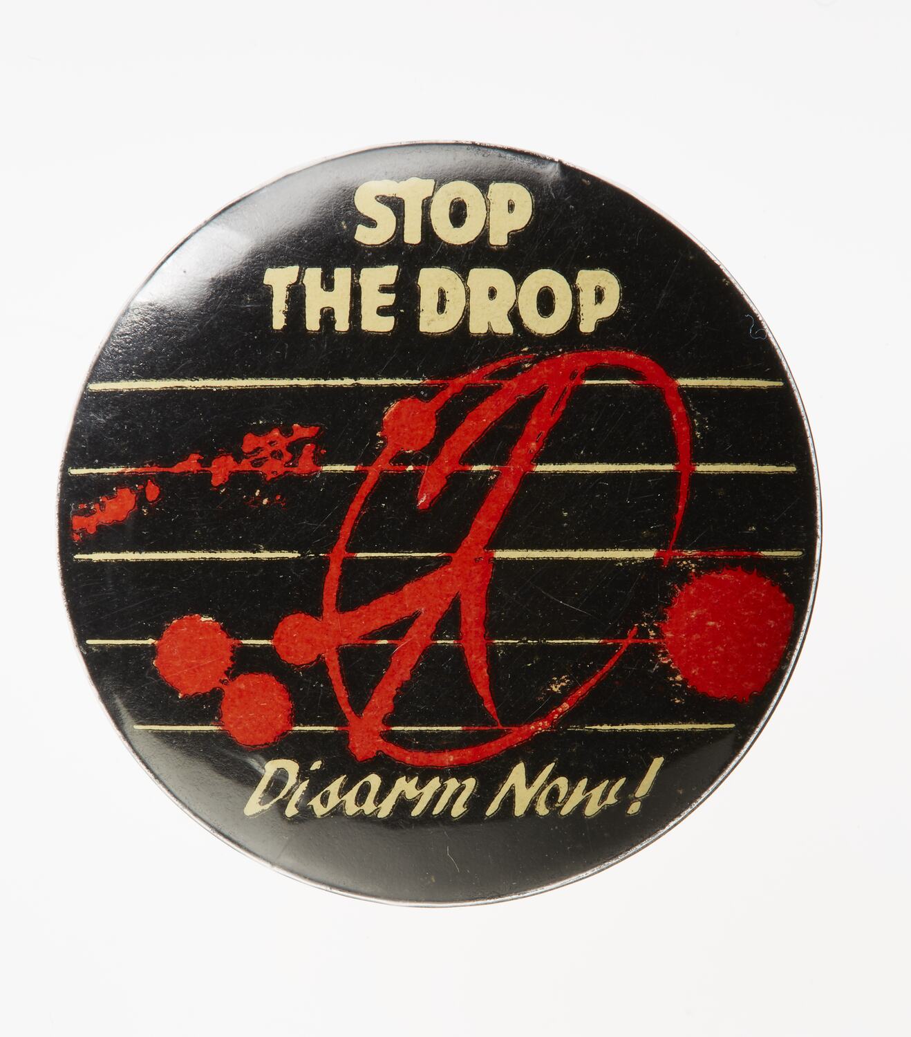 Badge - Stop the Drop Disarm Now (part of), 1983