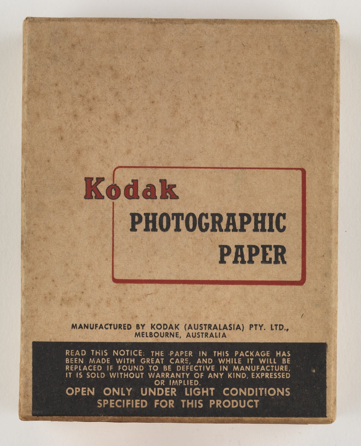 Photographic Paper - Kodak (Australasia) Pty Ltd, 'Bromide Single ...