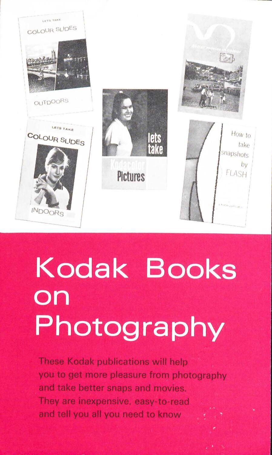 Publicity Leaflet - Kodak Ltd, 'Kodak Books on Photography', London, England, circa 1963