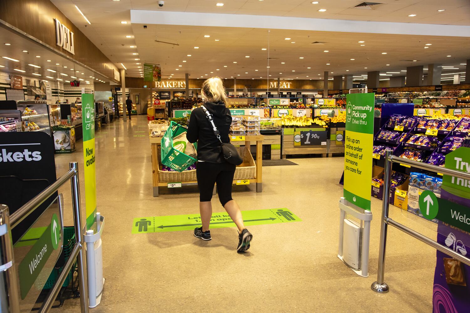 Digital Photograph - Woman Entering Supermarket, Woolworths, Blackburn ...
