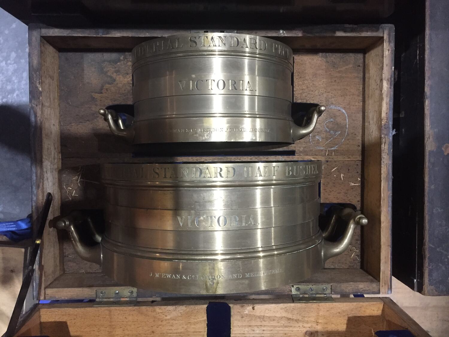 Standard Volumes - Peck & Half Bushel, Brass, J. McEwan & Co., London ...