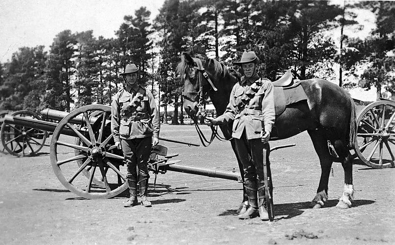 Negative - Two Soldiers at Broadmeadows Army Camp, Victoria, World War ...