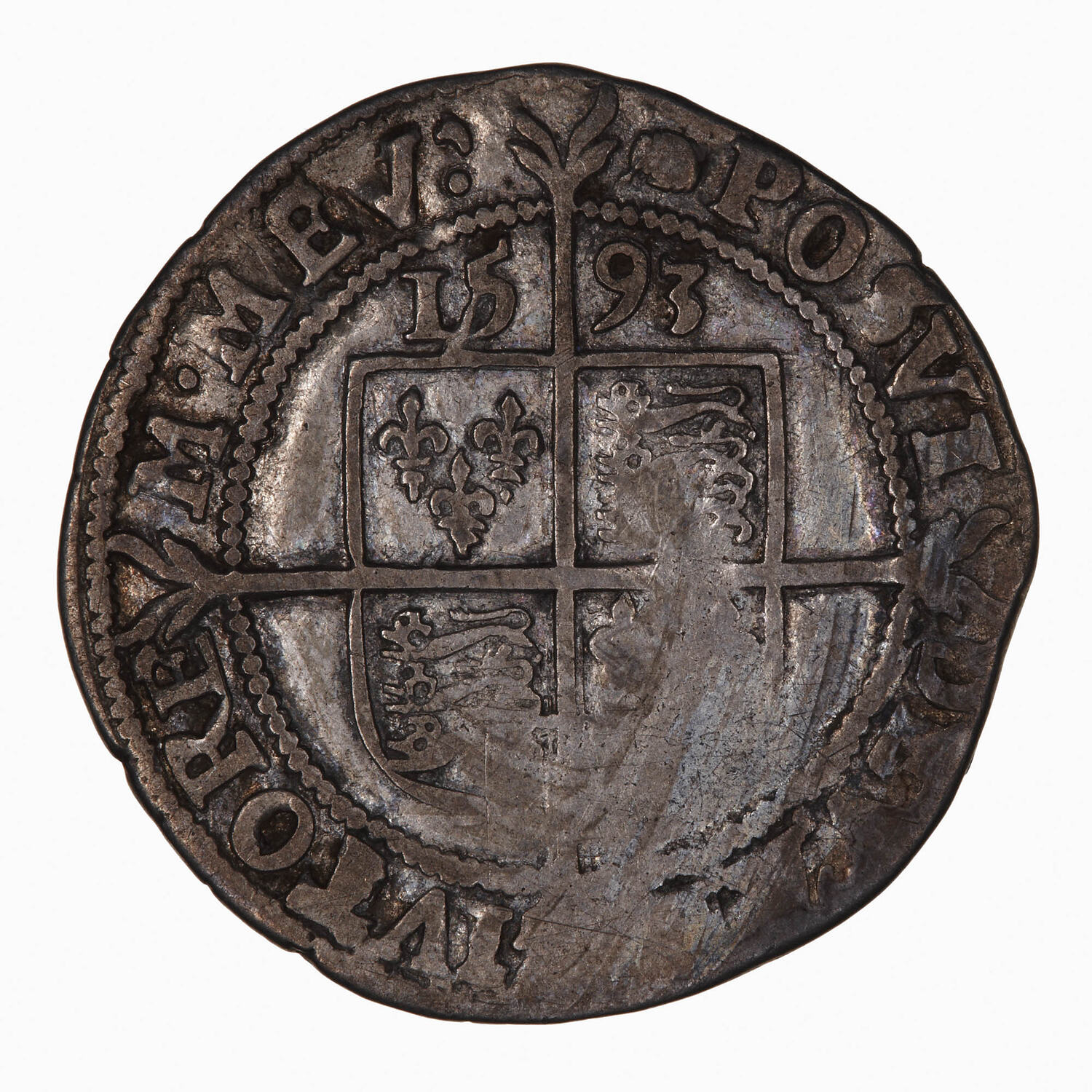 Coin - Sixpence, Elizabeth I, England, Great Britain, 1593