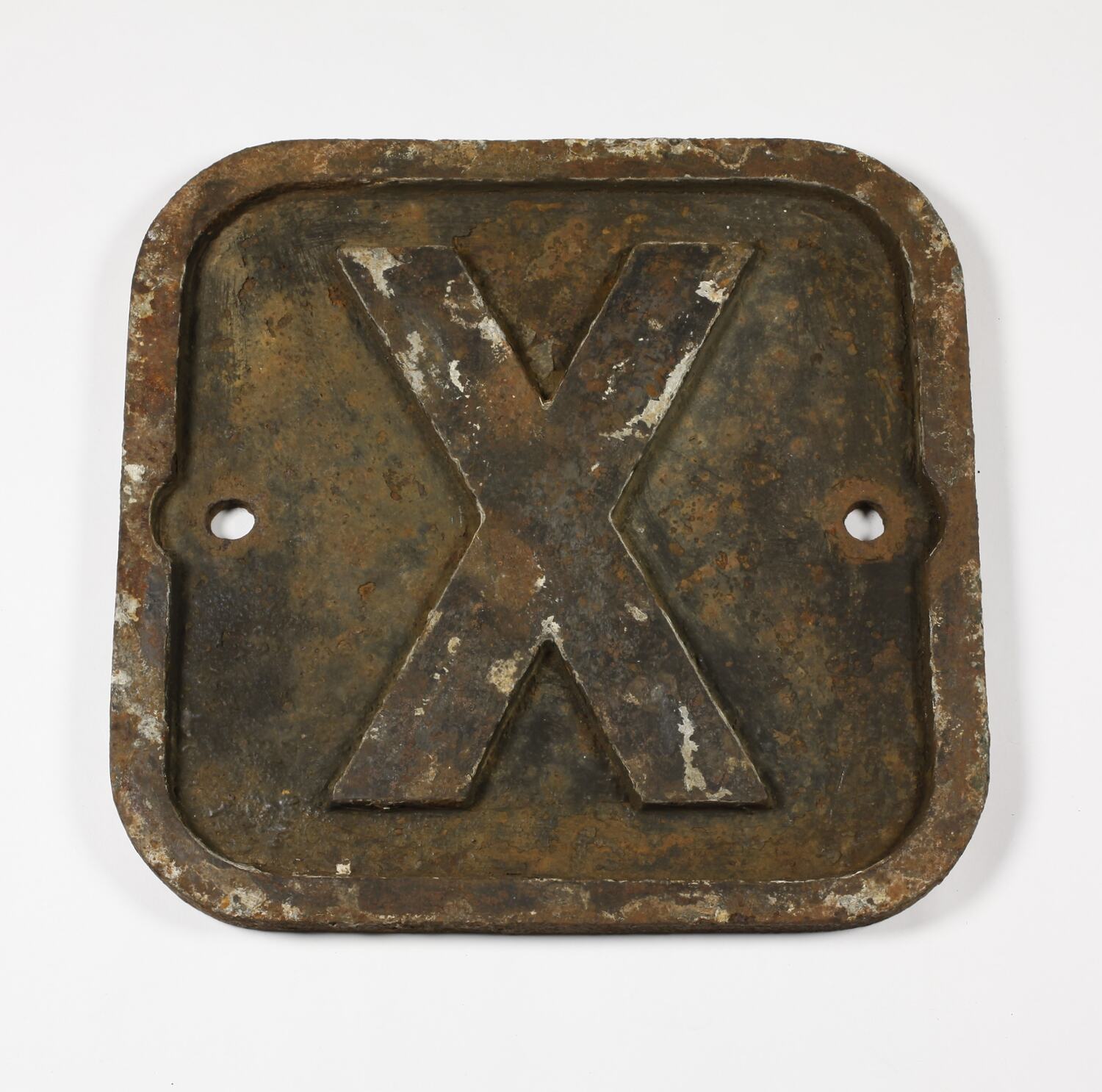 Locomotive Number Plate - 'X'