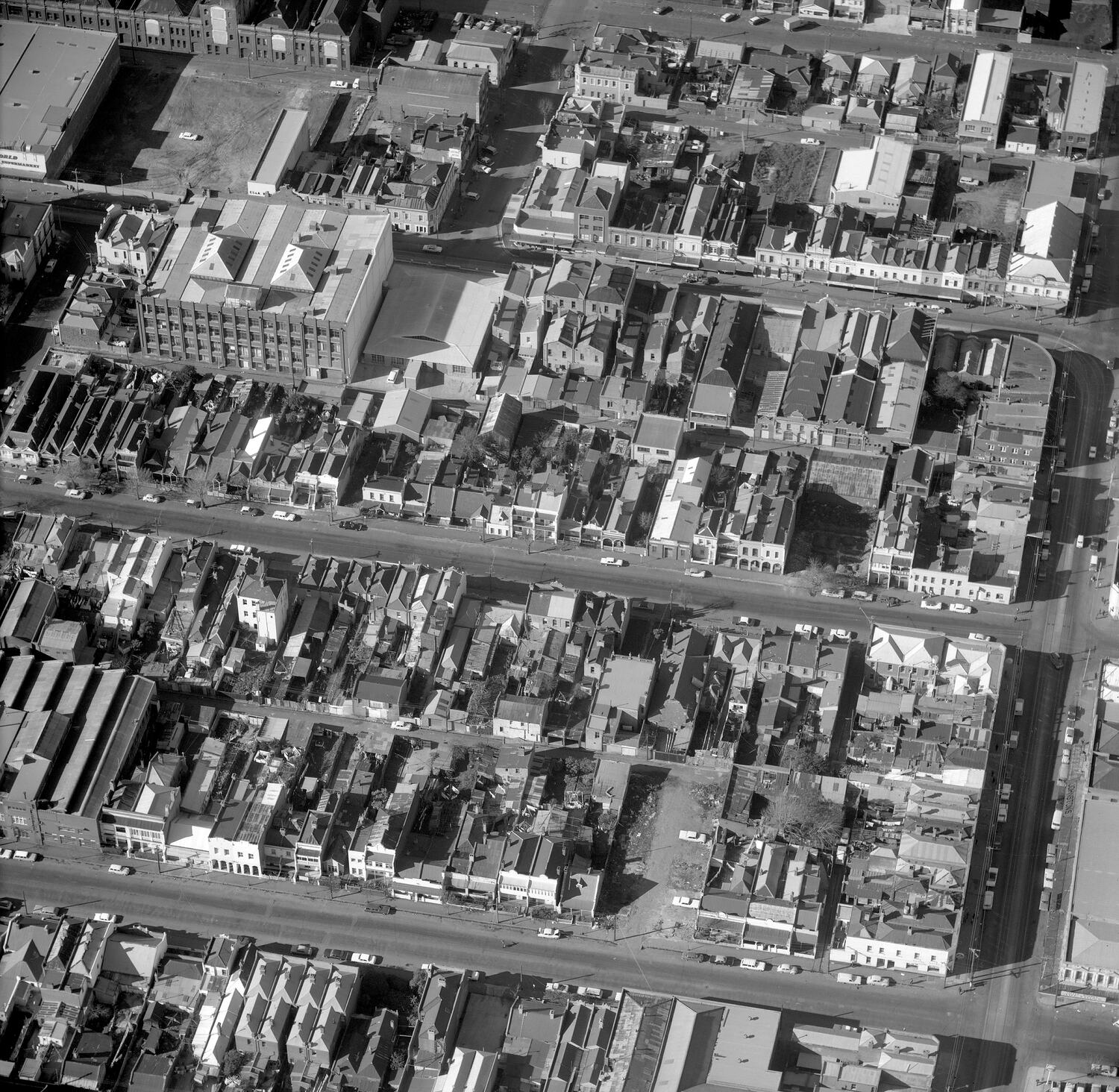 Negative - Aerial View of Fitzroy & Collingwood, Victoria, 1958