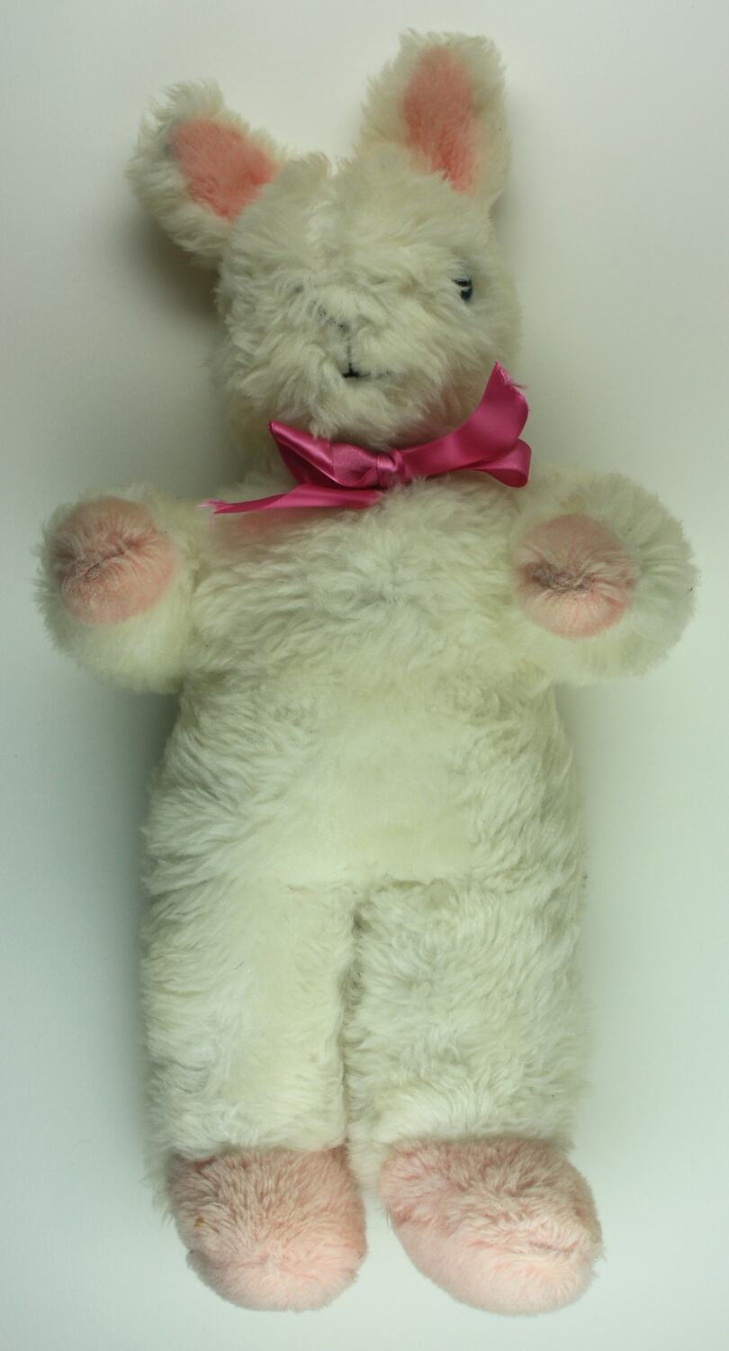 Toy Rabbit - Jakas Toys, White & Pink, Melbourne, 1960s