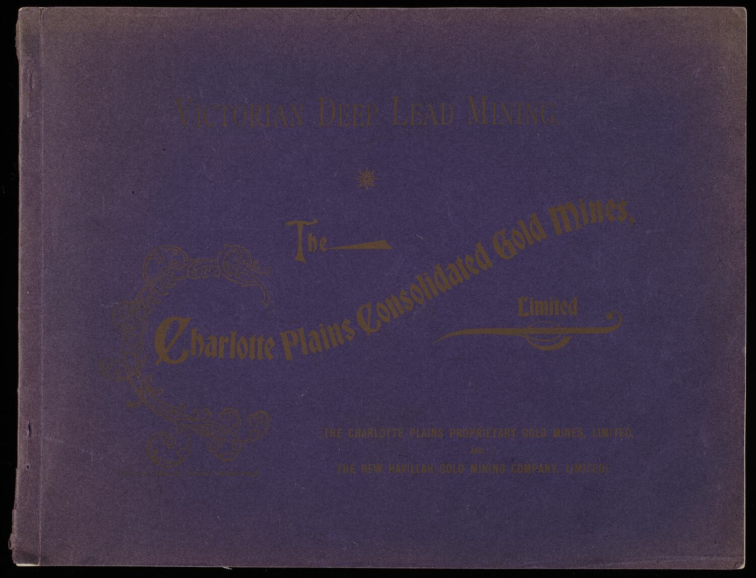 Book - 'Victorian Deep Lead Mining, The Charlotte Plains Consolidated ...