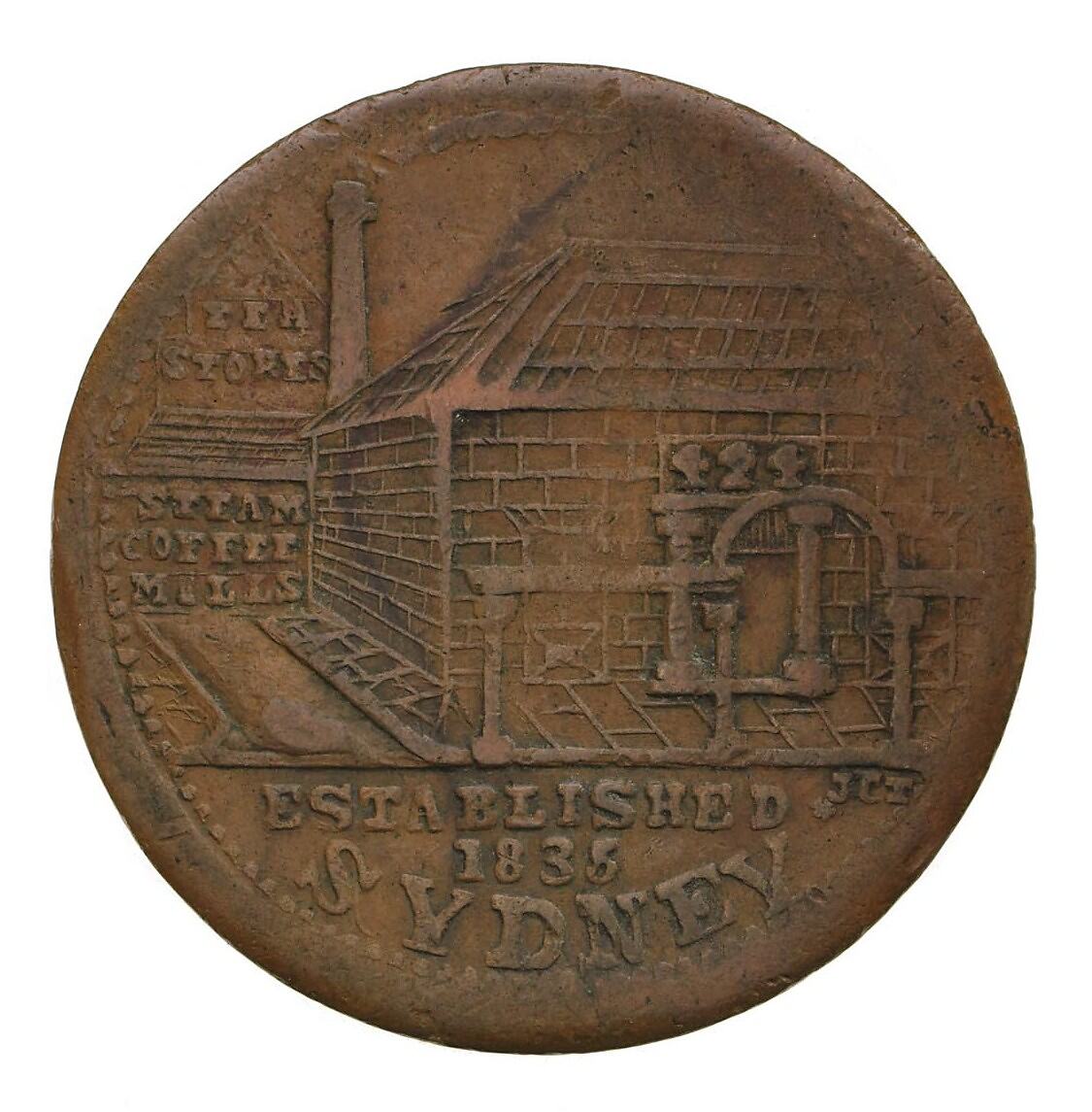 Token - 1 Penny, Tea Stores, Sydney, New South Wales, Australia, 1853