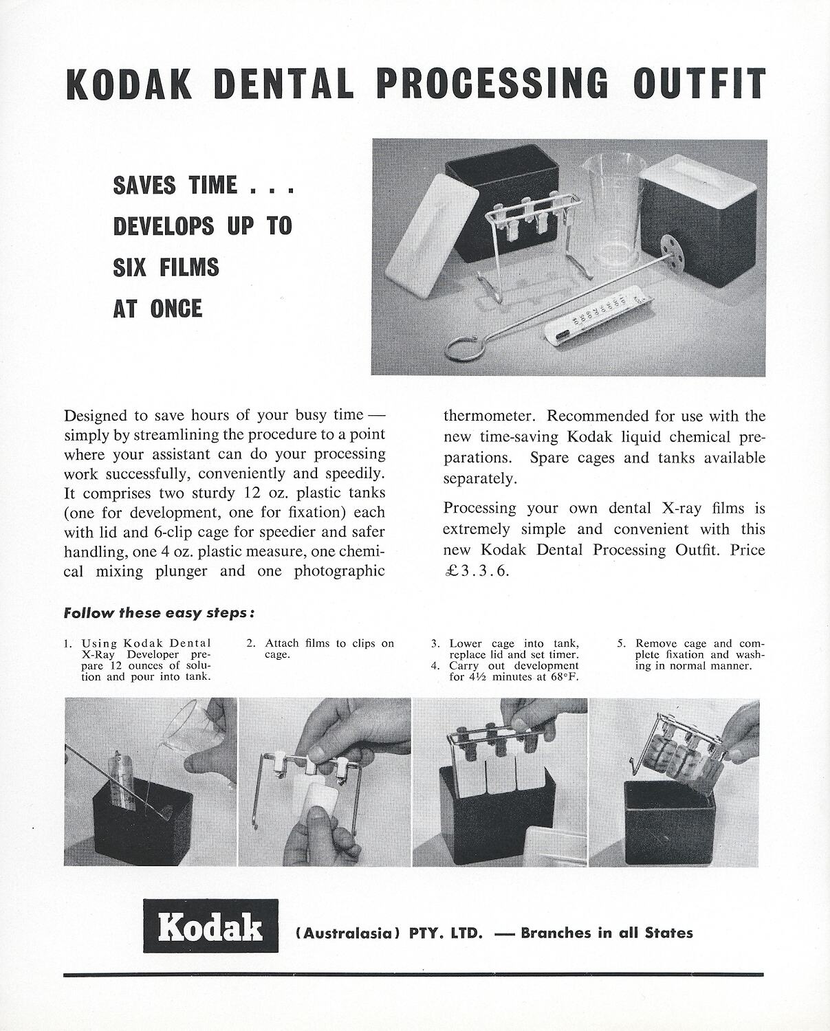 Publicity Flyer - Kodak (Australasia) Pty Ltd, 'Dental Processing ...