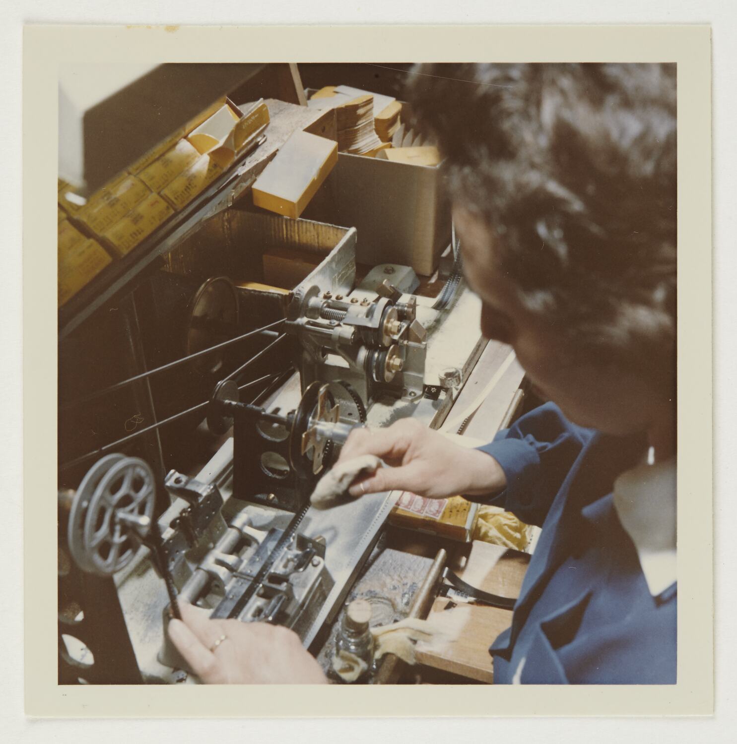 Photograph - Splicing 16mm Film for Processing, Building 20, Kodak ...