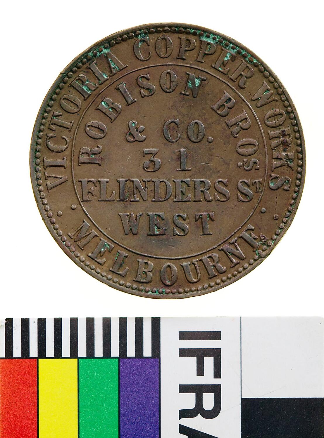 Token - 1 Penny, Robison Bros.& Co, Victoria Copper Works, Melbourne ...