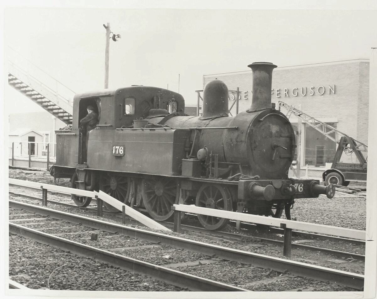 Photograph - Massey Ferguson, Train Engine, Sunshine, Victoria, circa 1955