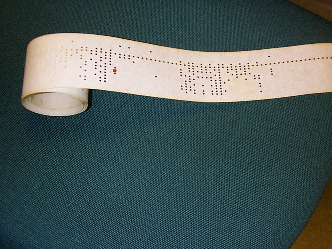 Photograph - CSIRAC Computer, 12 Hole Paper Tape