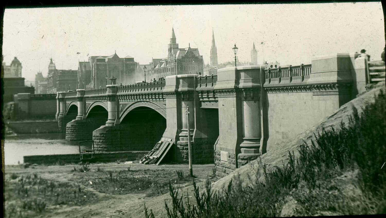 Lantern Slide - Princes Bridge, Swanston Street, Melbourne, Victoria ...