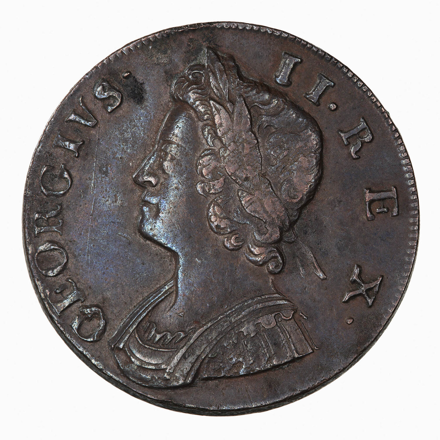 Coin - Halfpenny, George II, Great Britain, 1735