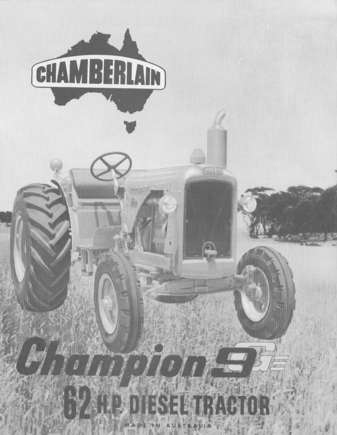 Descriptive Leaflet - Chamberlain Industries, Champion 9G Tractor ...