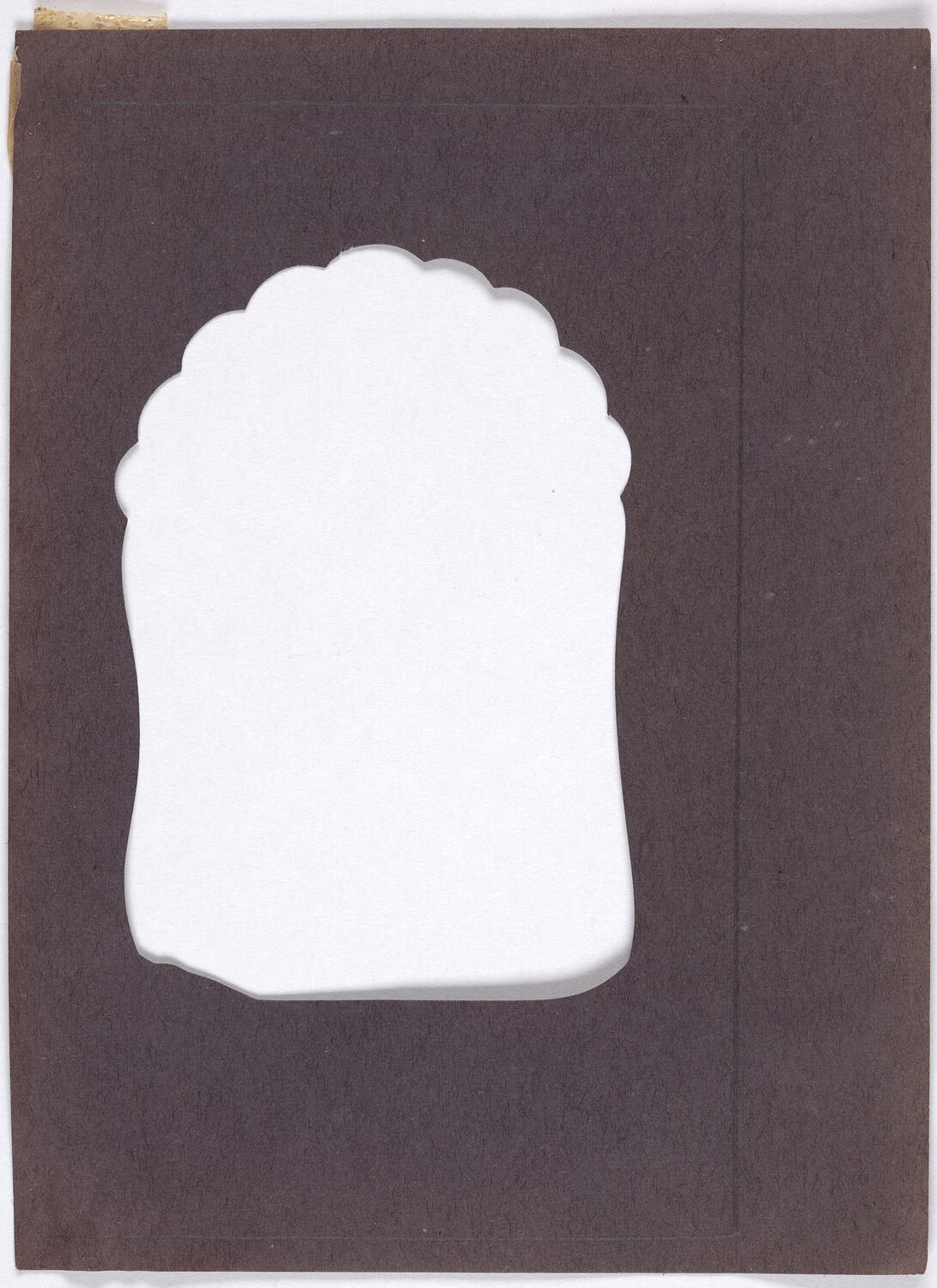 Negative Vignette - Frame, Rectangle with Scalloped Top, circa 1900